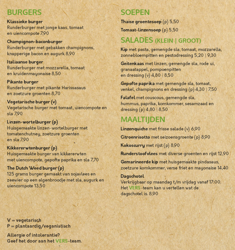 VERS eten & drinken – WAT GOED IS KOMT VAN VERS